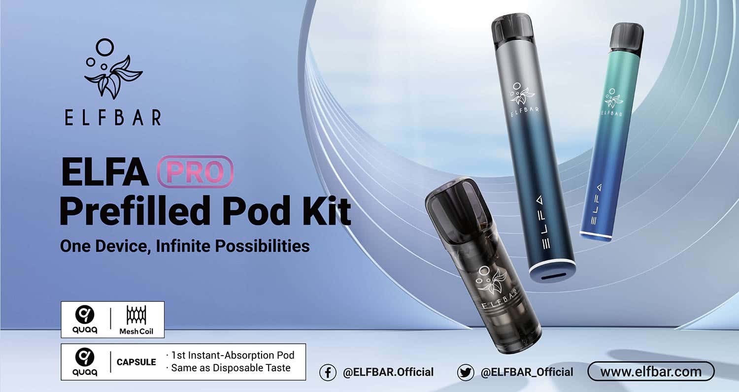 Elf Bar Elfa PRO Prefilled E-Liquid Pods | From £5 Per Pack | Vape UK Elf Bar Elfa PRO Prefilled E-Liquid Pods | From £5 Per Pack | Vape UK